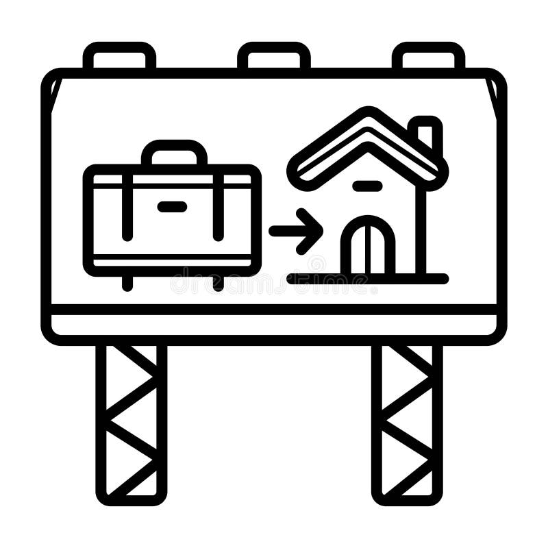 Billboard icon vector stock vector. Illustration of mass - 148227246