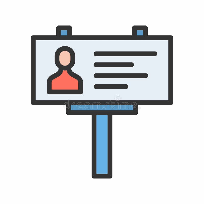 Billboard Icon Vector Image. Stock Vector - Illustration of isolated ...