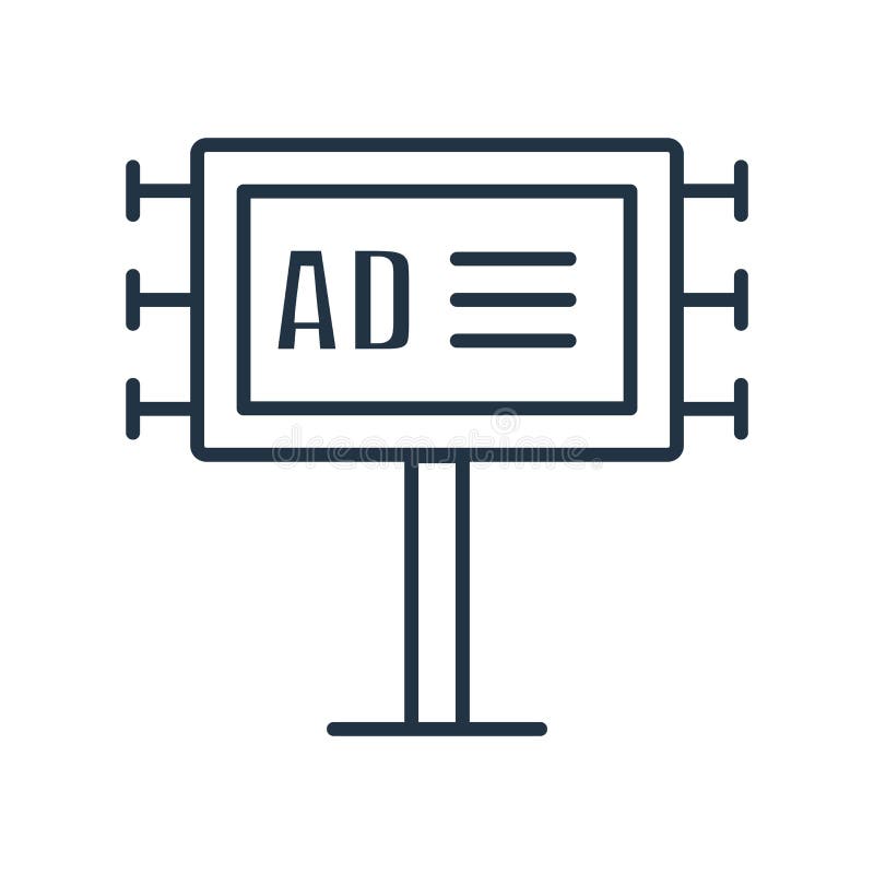 Billboard Icon Vector Isolated on White Background, Billboard Sign ...