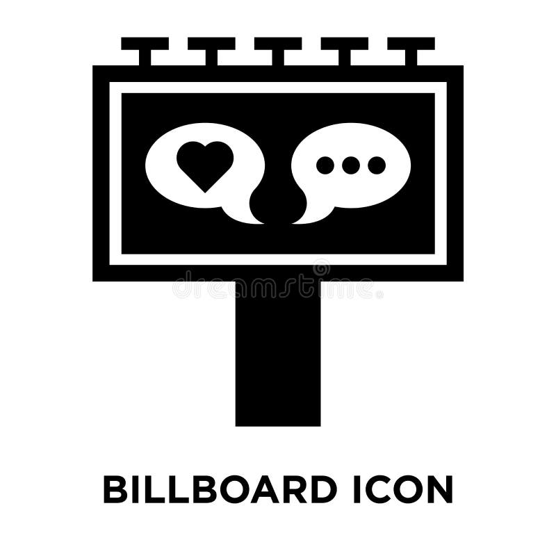 Billboard Icon Vector Isolated on White Background, Billboard Sign ...
