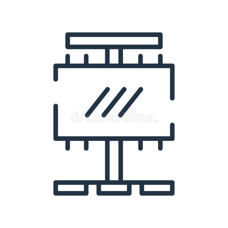 Billboard Icon Vector Isolated on White Background, Billboard Sign ...