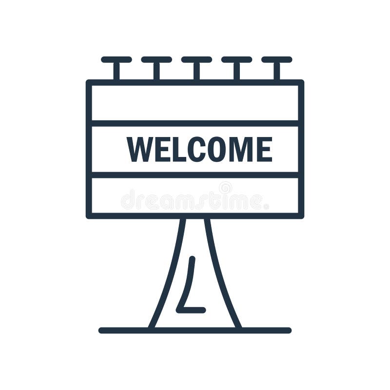 Billboard Icon Vector Isolated on White Background, Billboard Sign ...