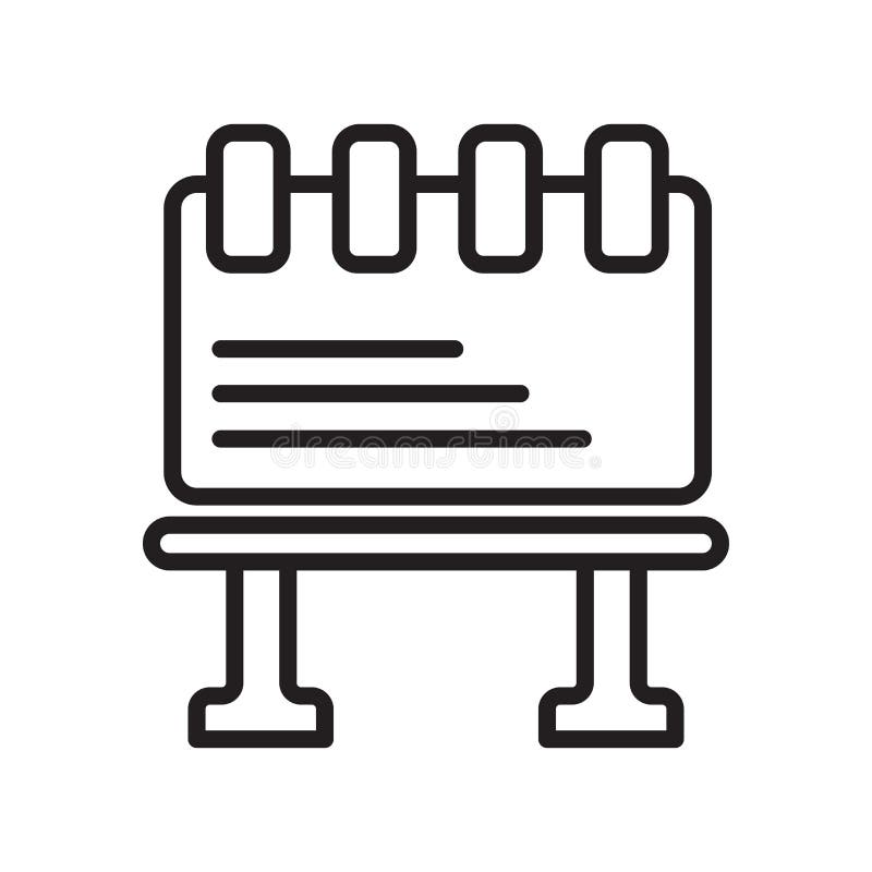 Billboard Icon Vector Sign and Symbol Isolated on White Background ...