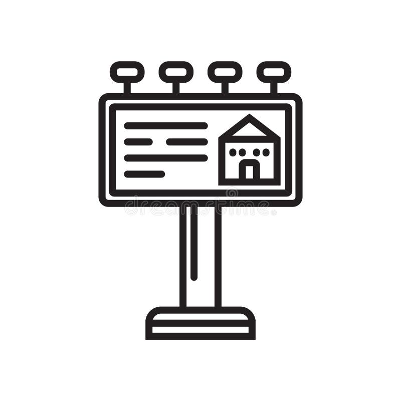 Billboard Icon Vector Sign and Symbol Isolated on White Background ...