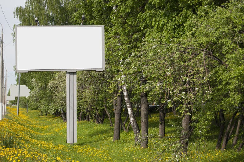 A Billboard without Inscriptions, Empty. on the Roadside. Stock Photo ...