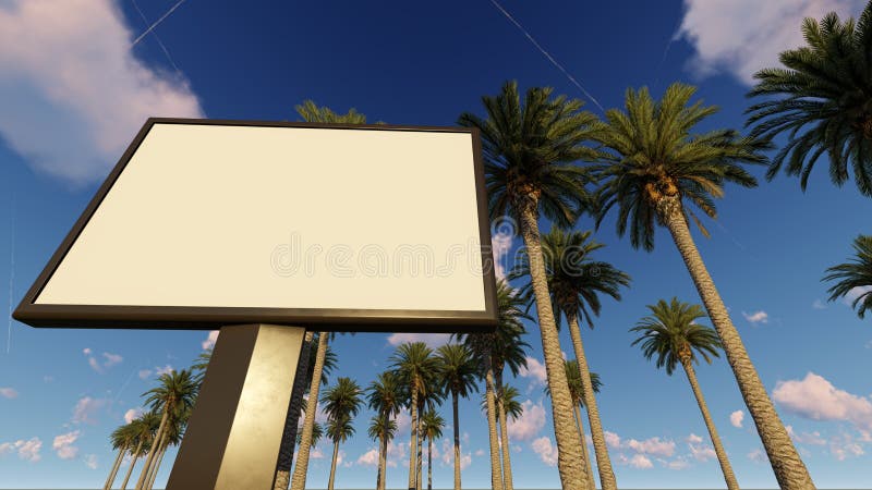 Tropical Billboard Sign stock illustration. Illustration of sticks ...