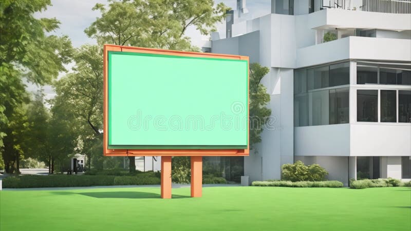 Billboard Mockup - Blank Green Screen Stock Footage - Video of urban ...