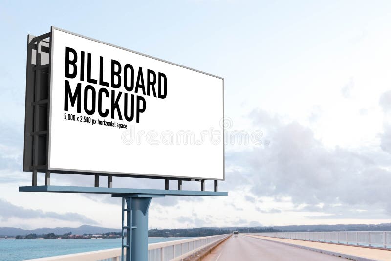 Billboard Mockup 3d Rendering for Scene Creator Stock Illustration ...