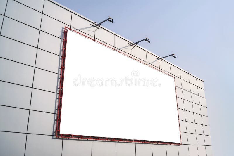 Billboard Mockup on the Wall of a Building with an Empty Outdoor ...