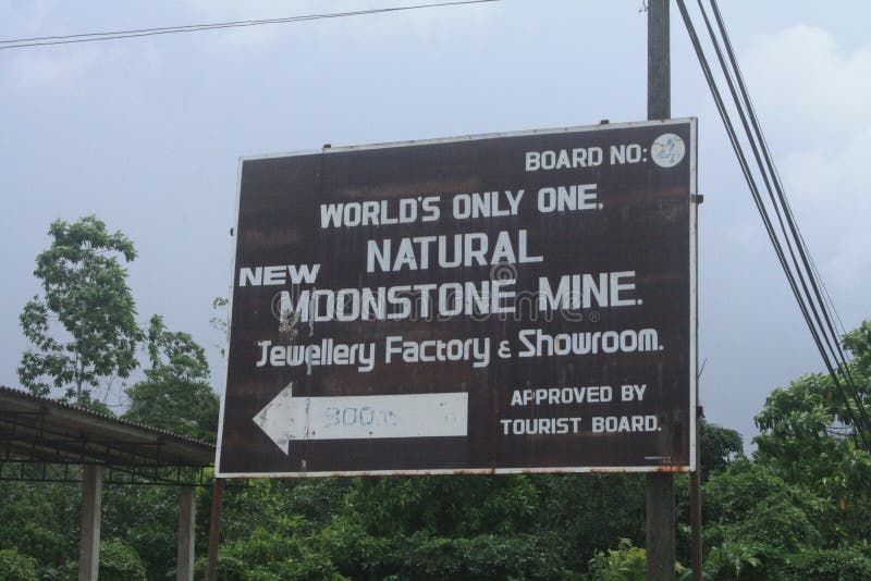 Billboard of Moonstone Mine Stock Image - Image of billboard, trip ...