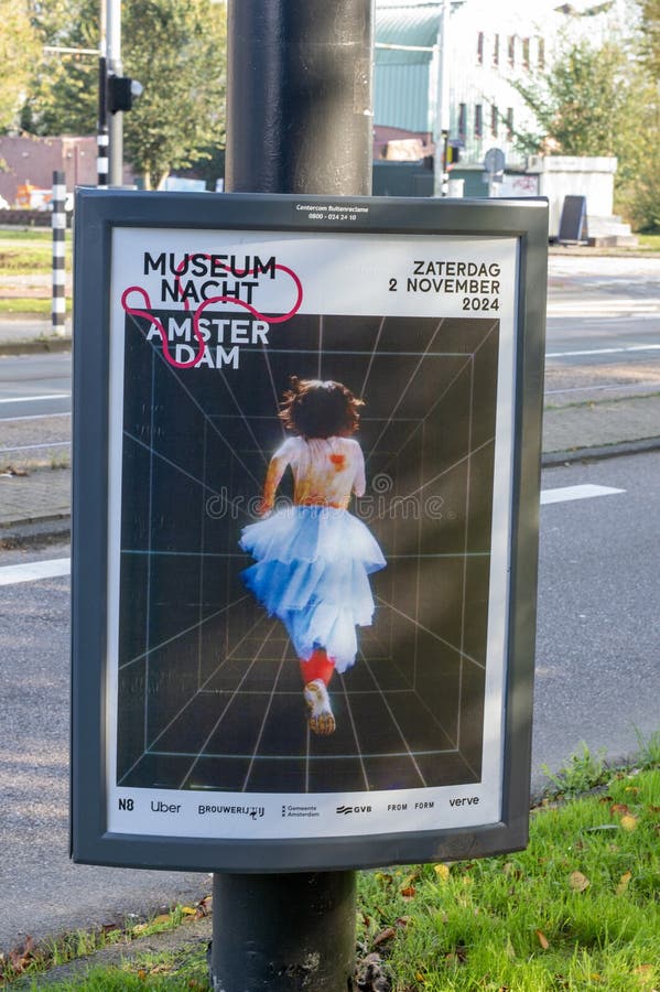 Billboard Museumnacht Amsterdam the Netherlands 24-10-2024 Editorial ...