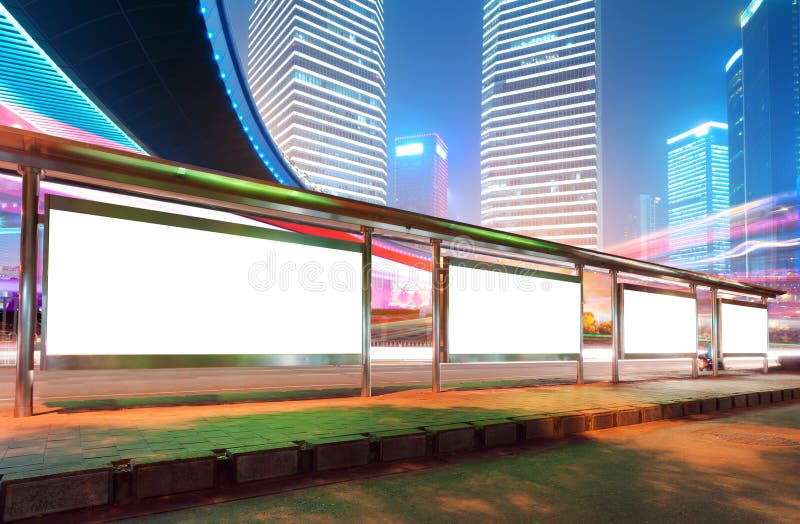 Billboard(Night) stock image. Image of placard, place - 27899111