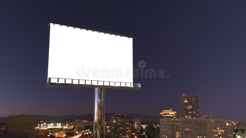 Billboard in night city stock image. Image of street - 41430805