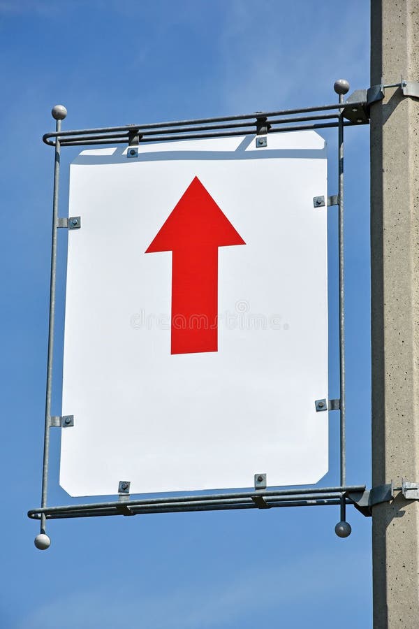 Billboard on a pole stock image. Image of arrow, billboard - 76223043