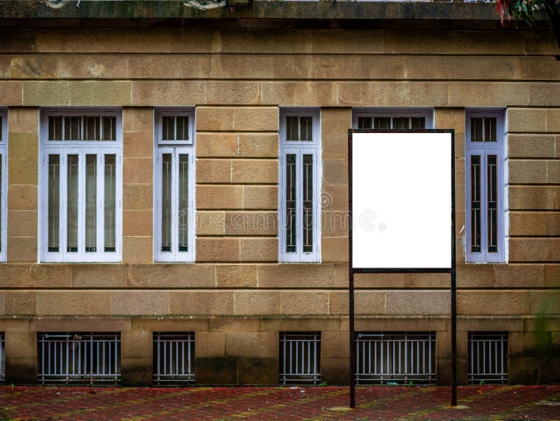 Billboard Poster Blank White Against Commerical Office Stock Photo ...