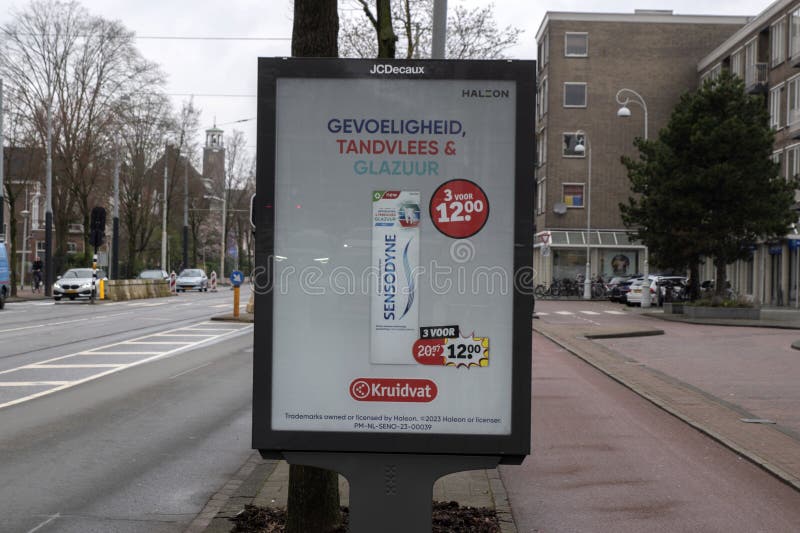 Billboard Sensodyne Toothpaste at Amsterdam the Netherlands 12-3-2023 ...