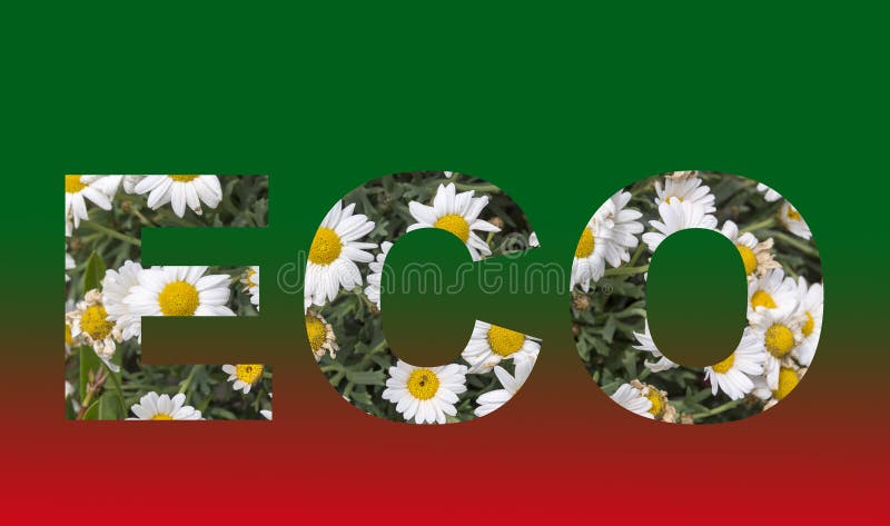 Billboard Sign with Word Eco Illustration Stock Image - Image of green ...