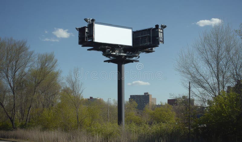 A Billboard Stands Empty on a Highway during a Sunny Spring Day Stock ...