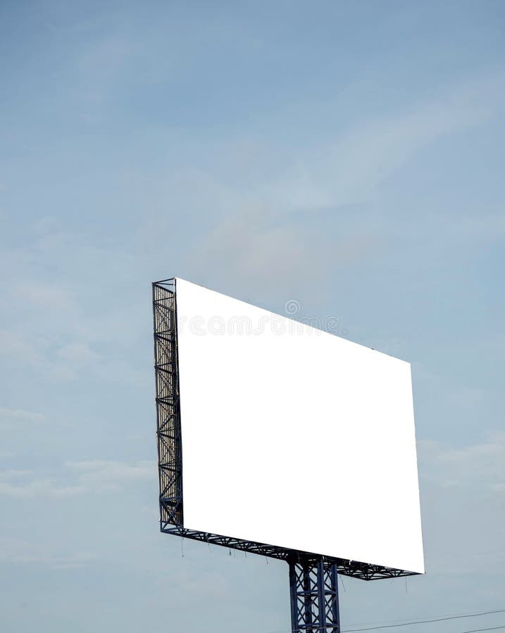 Billboard Steel Structure Sky Background Stock Image - Image of display ...