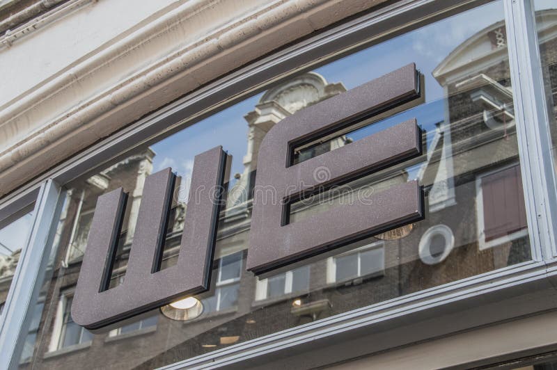 Billboard from the we Store at Amsterdam the Netherlands 2018 Editorial ...