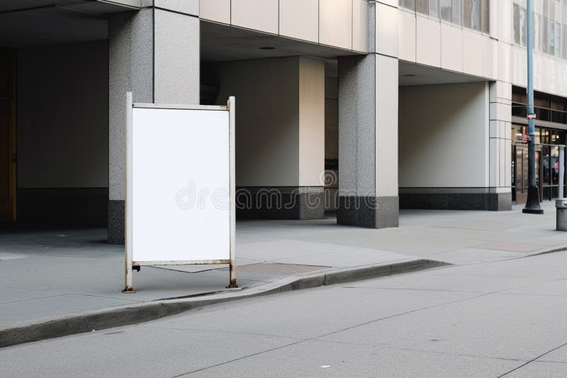 Billboard on the Street Sign Garage Stock Illustration - Illustration ...