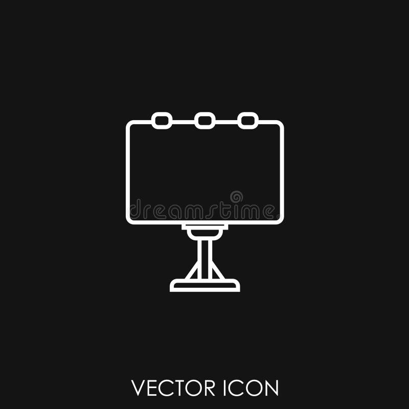 Billboard Symbol Vector Icon Stock Vector - Illustration of media ...