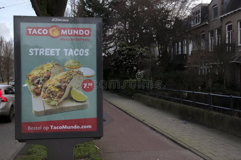 Billboard Taco Mundo at Amsterdam the Netherlands 2020 Editorial Stock ...