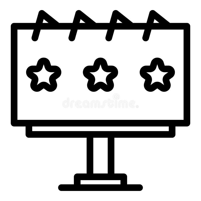 Billboard Target Audience Icon, Outline Style Stock Vector ...