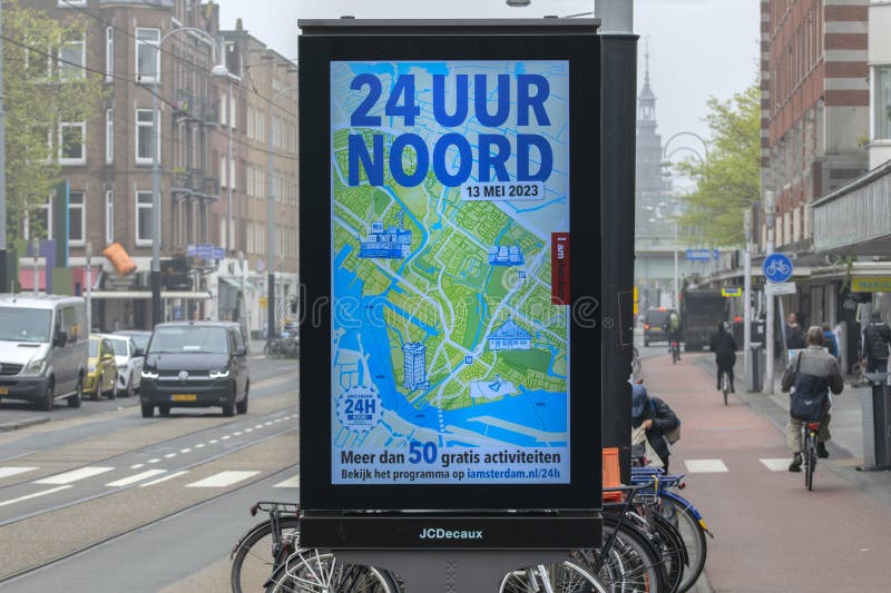 Billboard 24 Uur Noord at Amsterdam the Netherlands 8-5-2023 Editorial ...