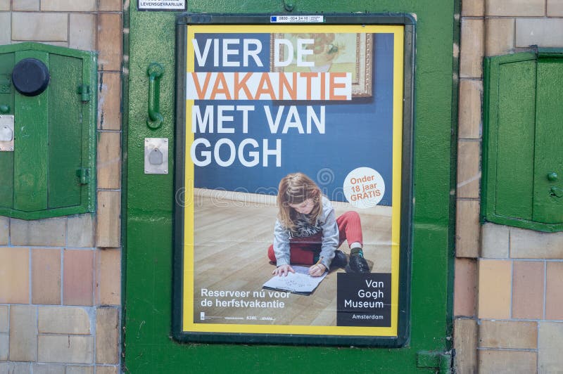 Billboard Van Gogh Museum at Amsterdam the Netherlands 12-11-2024 ...