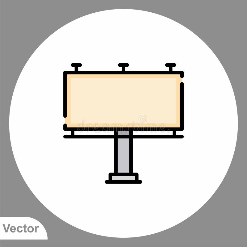 Billboard Vector Icon Sign Symbol Stock Vector - Illustration of logo ...