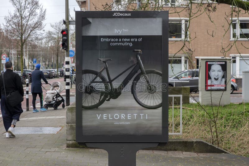 Billboard Veloretti Bicycle at Amsterdam the Netherlands 13-3-2024 ...