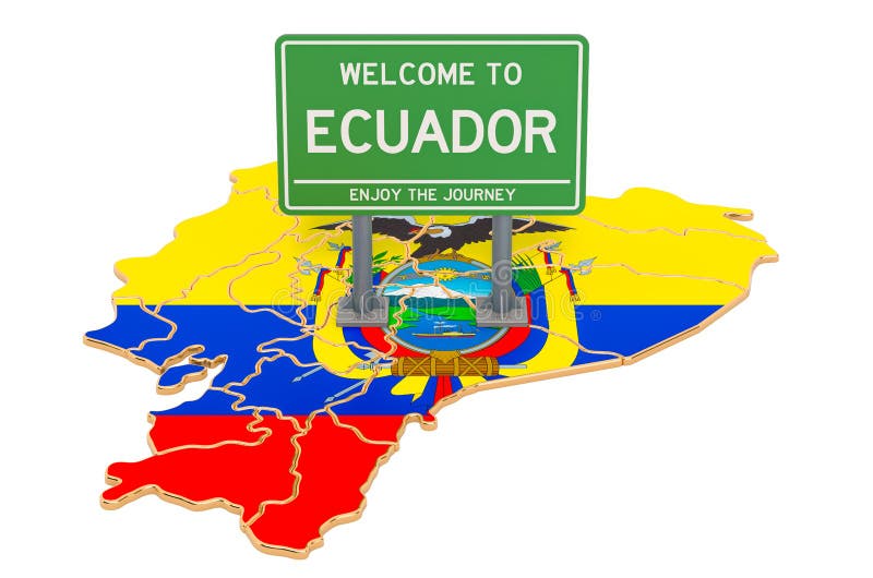 Welcome to Ecuador stock vector. Illustration of gradients - 159248547