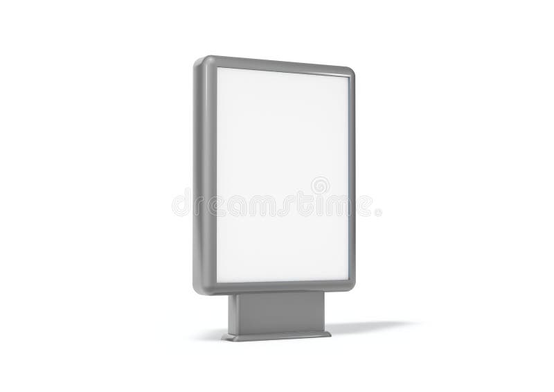 Billboard on a White Background Stock Image - Image of post, poster ...
