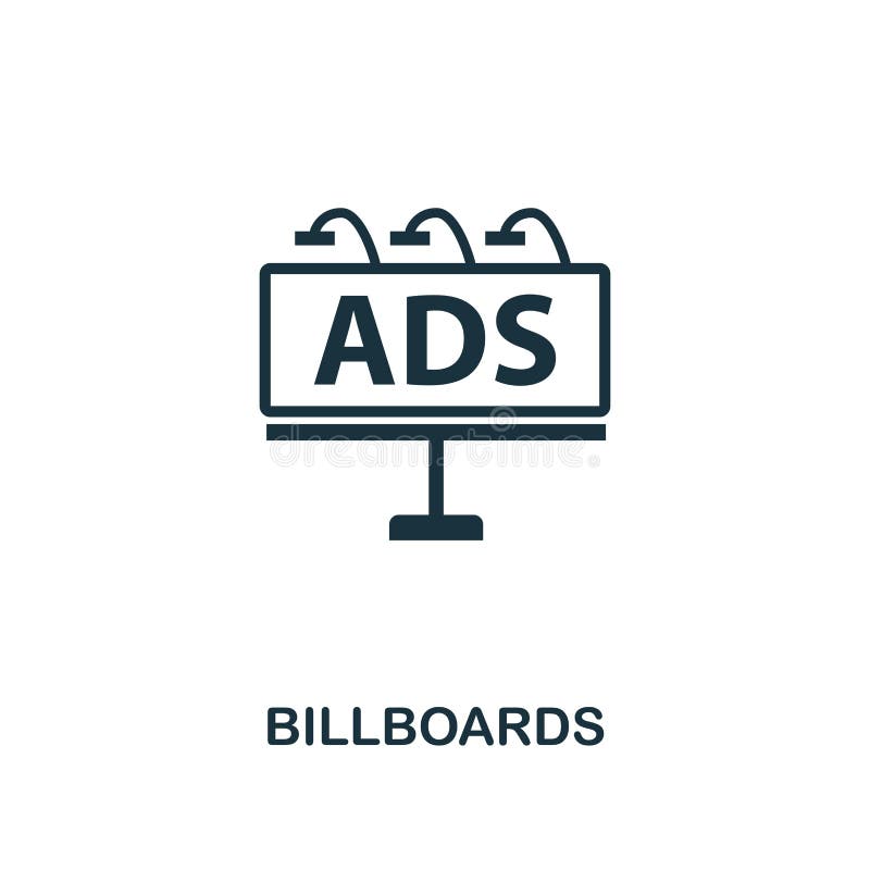 Billboards Icon. Premium Style Design from Advertising Icon Collection ...