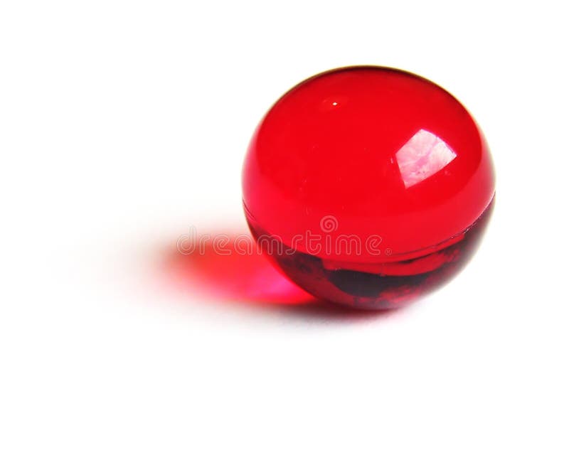 Bille rouge de bain. image stock. Image du rond, douche, couleur - 3461