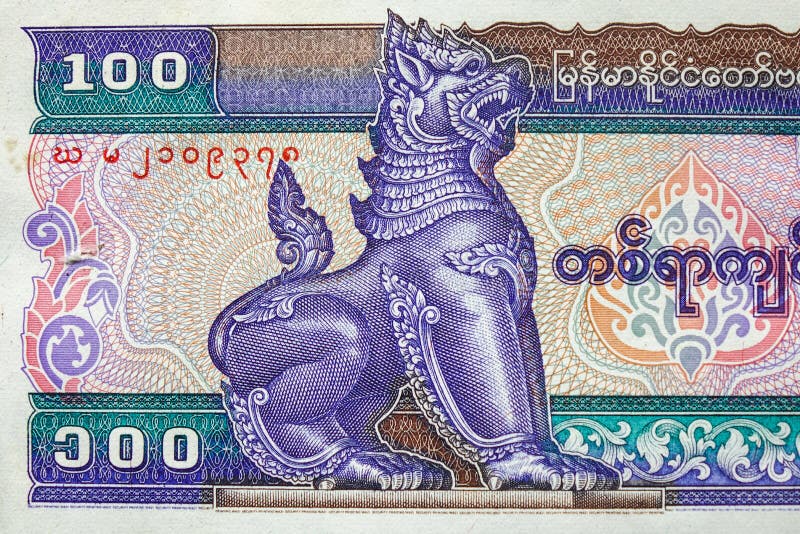 Kyat Birmano - Billete De Banco Del Dinero De Myanmar Imagen de archivo ...