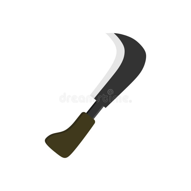 Billhook Flat Design Vector Illustration Isolated Color Vector on White ...