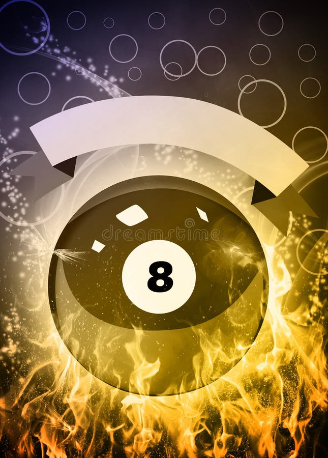 Billiard Background with Balls, Stars and Green Labels Stock Vector ...