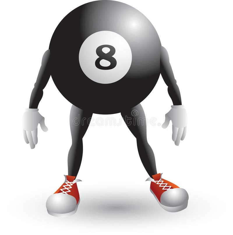 5+ Isolated eight ball cue ball cartoon character Free Stock Photos ...