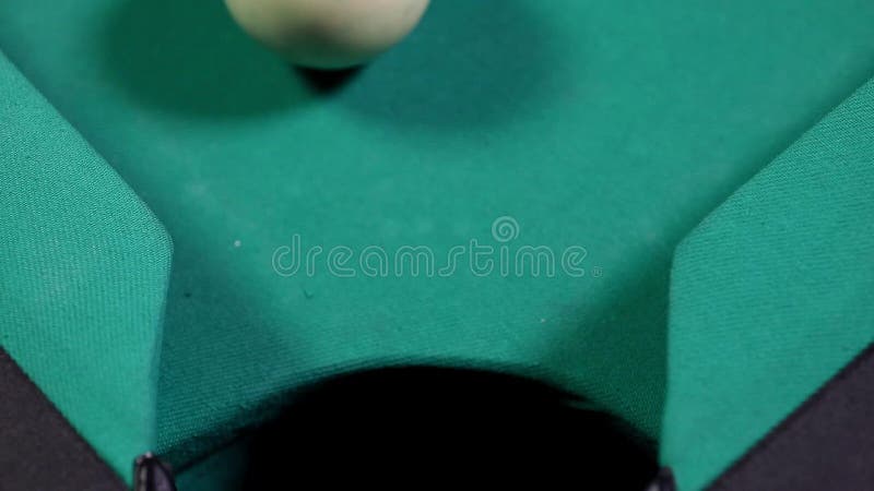Billiard Ball Number One Falling into the Hole Stock Video - Video of ...
