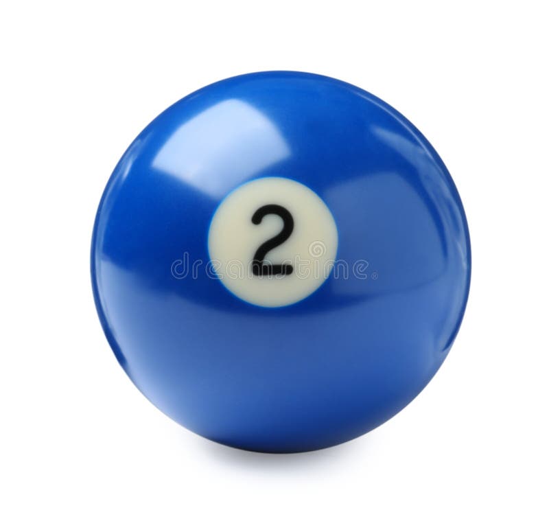 Billiard Ball with Number 2 Isolated on White Stock Image - Image of ...