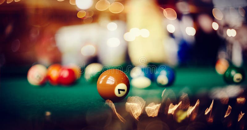Billiard Ball with Number Seven Stock Image - Image of action, object ...