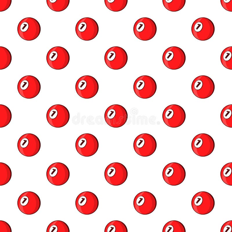 Billiard Ball Pattern, Cartoon Style Stock Vector - Illustration of ...