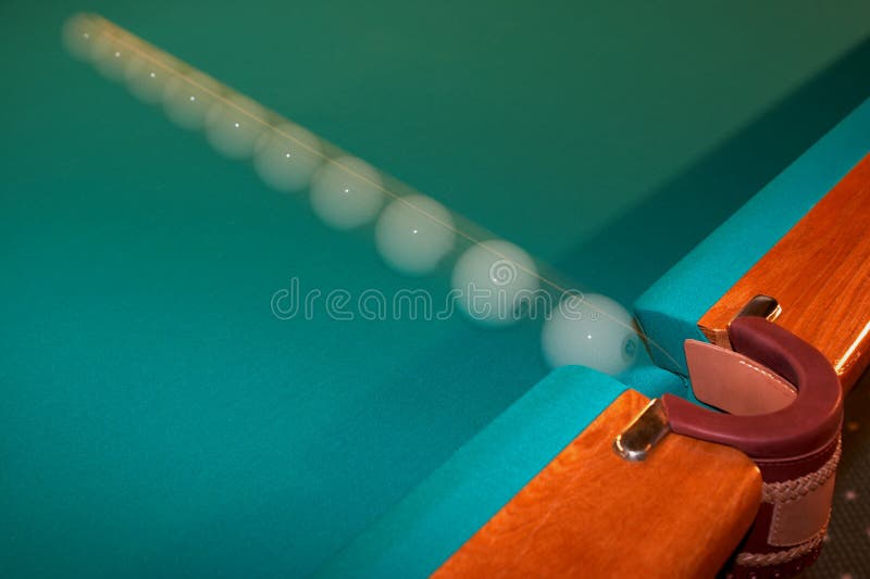 Billiard Ball in the Pocket Stock Photo - Image of competition, green ...