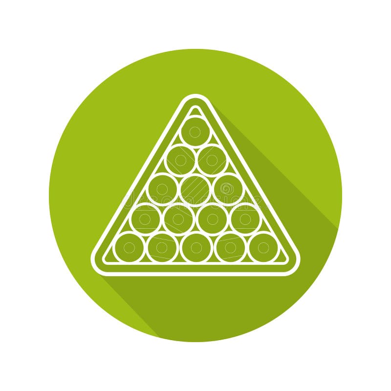 Billiard Ball Rack Flat Linear Long Shadow Icon Stock Illustration ...