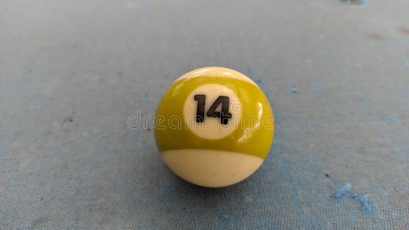 The Billiard Ball Showing the Number 14 Stock Image - Image of ...