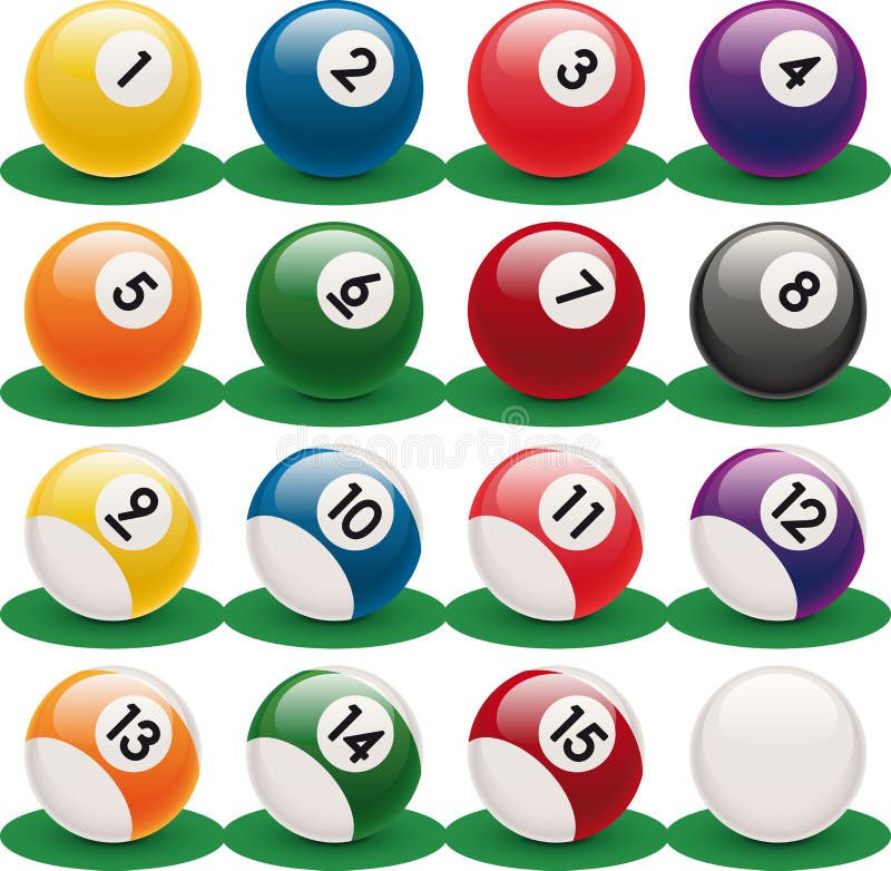 Pool Billiard Balls Rack Starting Position Stock Vector - Illustration ...