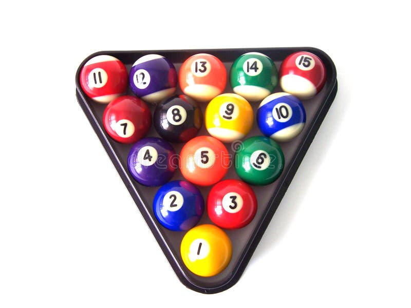 9-Ball Rack of Billiard Balls. Stock Photo - Image of match, break: 722082