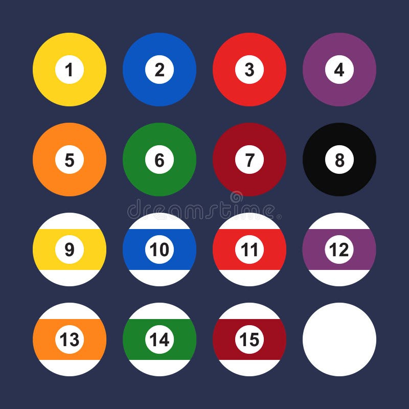 Billiard balls stock vector. Illustration of isolated - 74882247